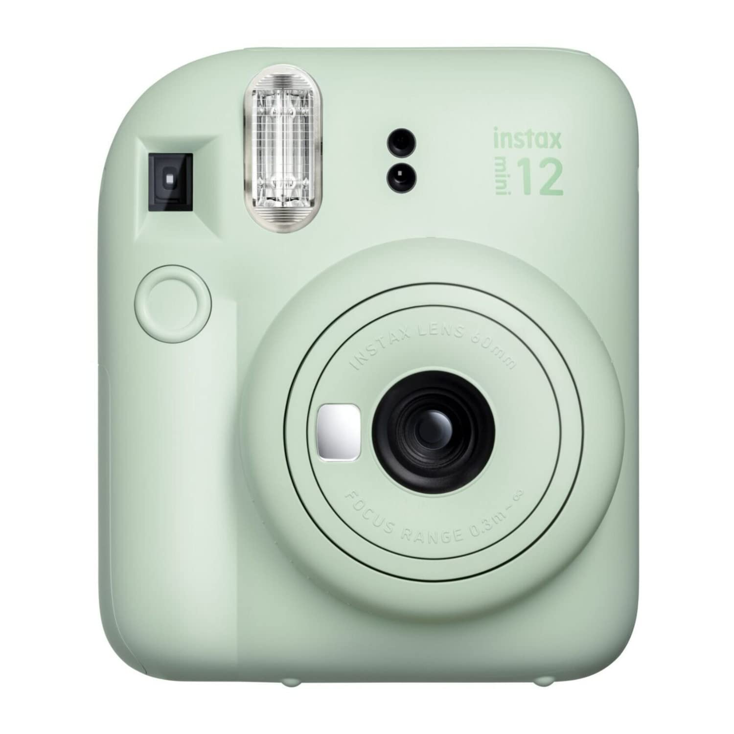 Fujifilm Instax Mini 12 with 60mm Instax Mini Lens, Lightweight and Compact (Mint Green) Bundle with Instax Film Kit and 20 Exposure (3 Items)