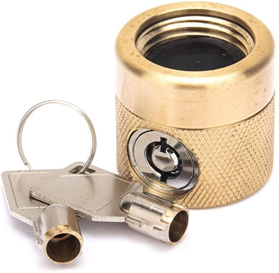Flow Security Systems The FaucetLock | Heavy Duty Brass Construction | Prevents Water Theft & Secures Outdoor Bibbs | Promotes Water Conservation | Keyed The Same | FSS 50 | 1 Pack