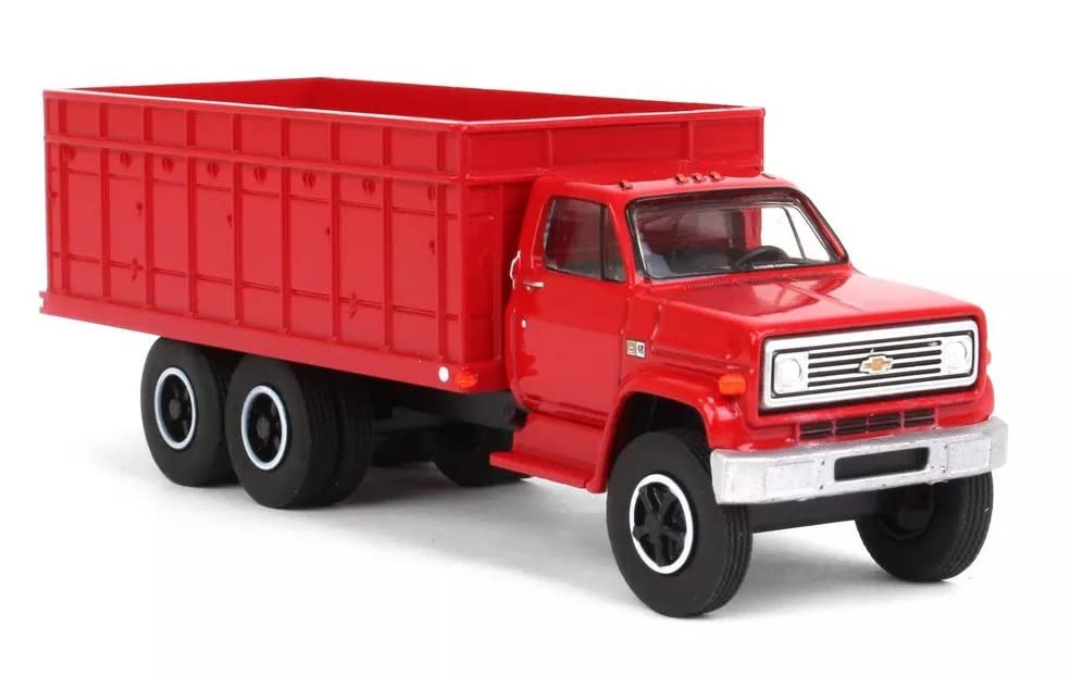 Greenlight 51433-A 1983 Chevy C70 Tandem Grain Truck Red 1/64 Scale