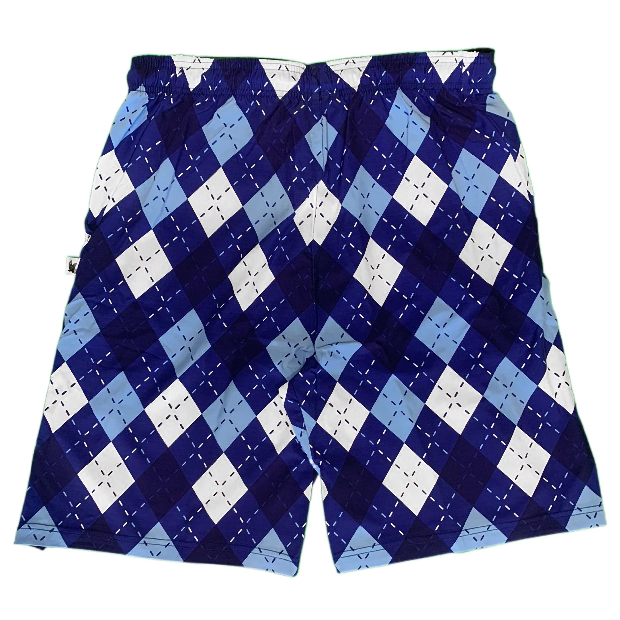Flow Society Mens Oceanside Argyle Tennis Short - 9" Blue