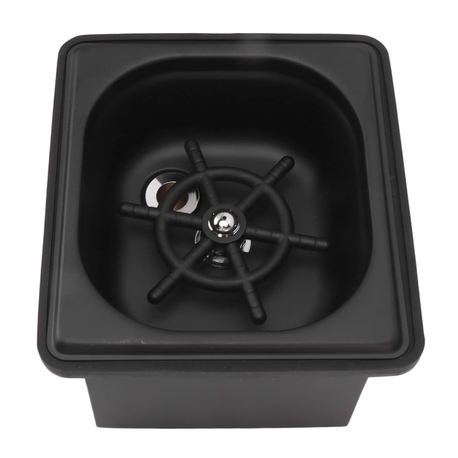 Pitcher Rinser Stainless Steel From Opening Kitchen Sink Automatic Glass Cup Washer for Hotel Bar Coffee Milk Tea Cup Black Your Hands (Small)