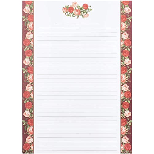 Paper Junkie 60 Sheets Vintage Floral Stationary with 30 Envelopes, Letter Writing Paper for Poems, Thank You Notes, Pen Pal, Scrapbook, Calligraphy (6 Designs, 10.2 x 7.25 In)