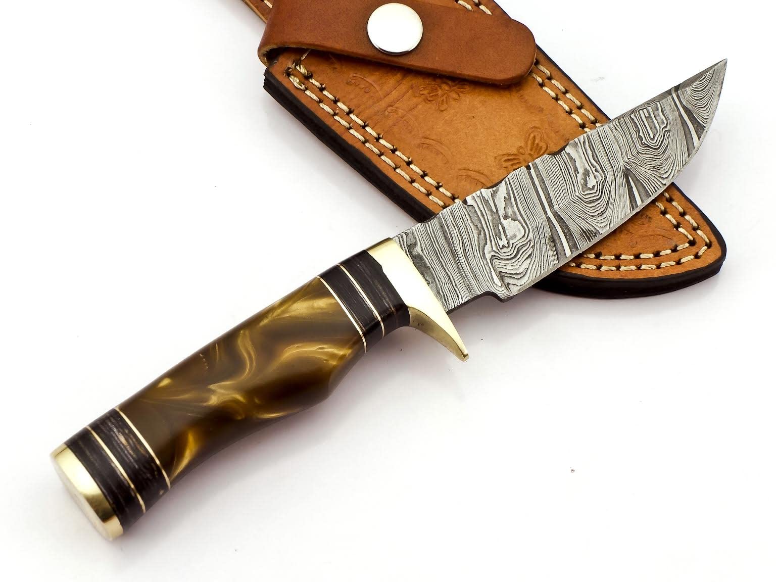 Handmade Damascus steel Skinner knives SK-201 Beautiful resins & Micarta Handle