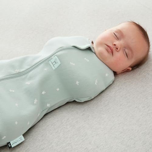 ergoPouch 1 tog Baby Sleep Sack 0-12 Months - Baby Sleeping Sack for Warm & Cozy Nights - Cocoon Swaddle Sack Baby Keeps Calm & Relaxed - Baby Sleeping Bag Regulate Body Temperature (Sage)