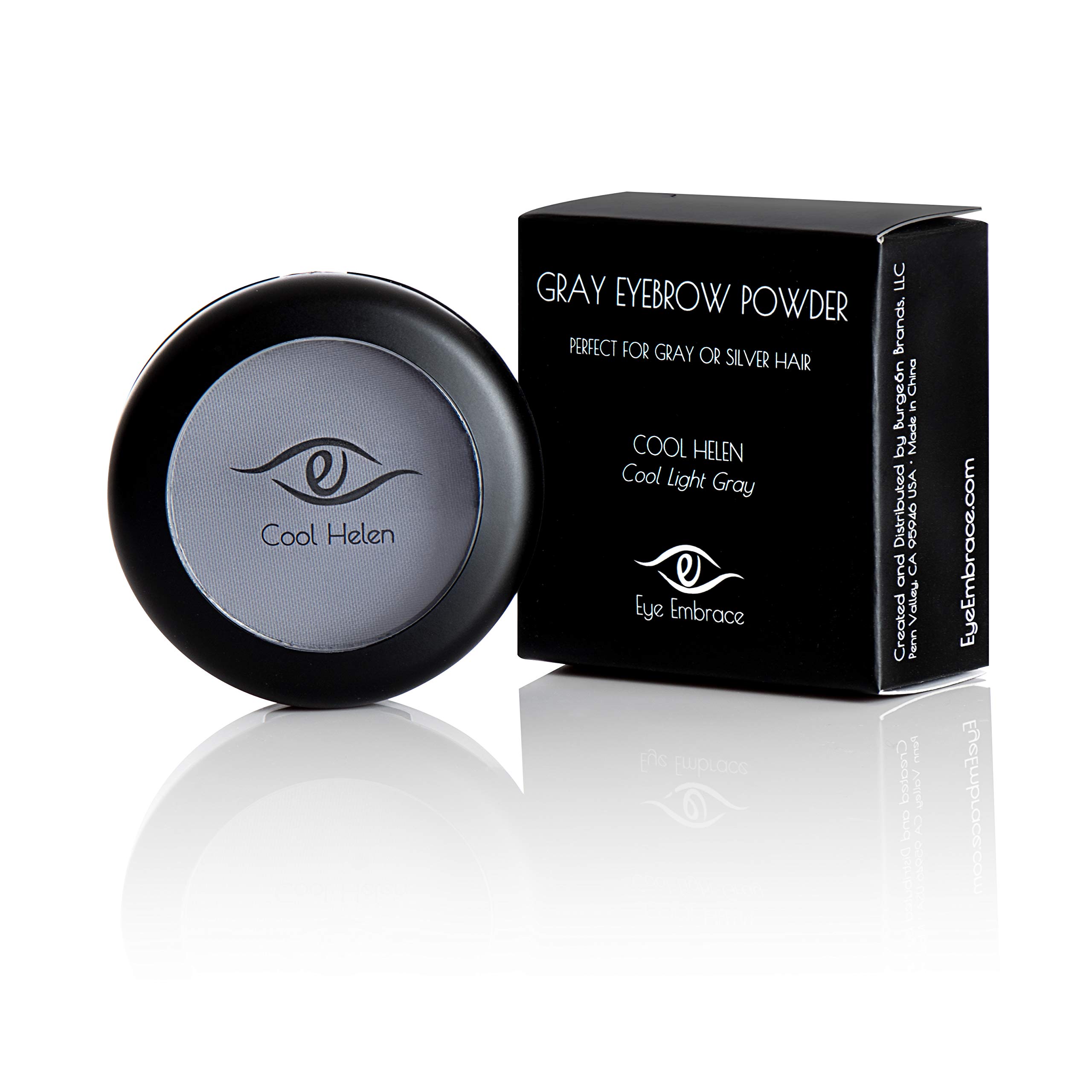 Eye Embrace Cool Helen: Light Gray Eyebrow Powder/Hair Powder/Root Cover β Waterproof, Cruelty-Free