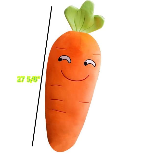 XIZHI 27 5/8inch Carrot Hugging Pillow, Kids Pillows Plush,Cute Stuffed Animals Doll Toy Gifts,for Bedroom, Sofa, Office Decoration