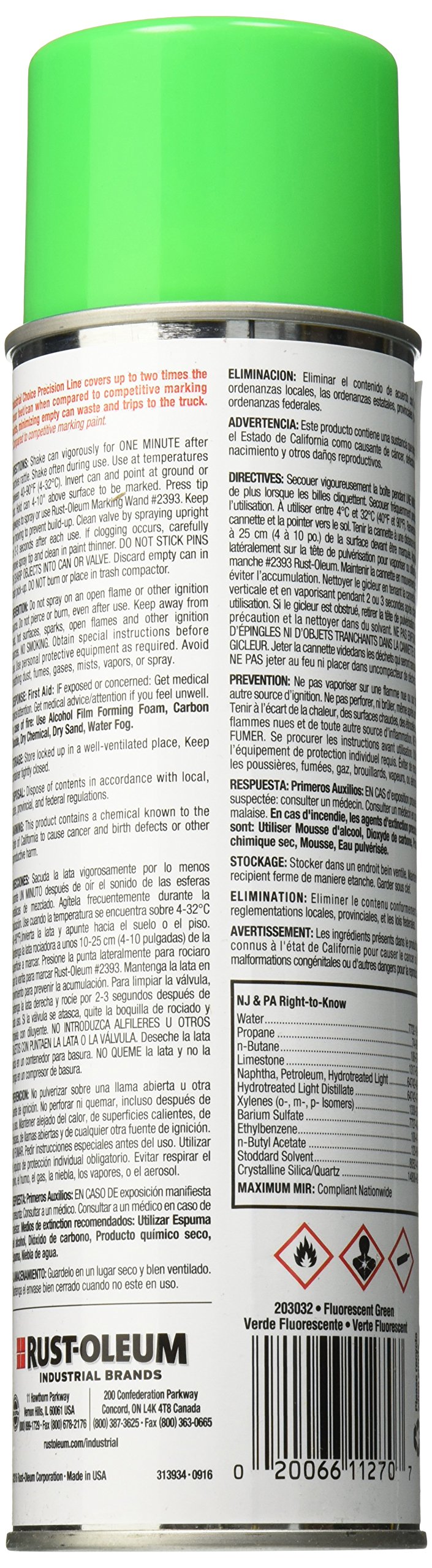 Rust-Oleum Corporation 203032 M1800 Fluorescent Green Gloss 17 OZ. Spray, 17 Ounce (Pack of 1)