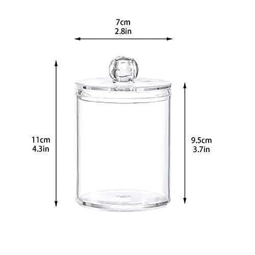 Plastic Cotton Ball Holder Transparent Cosmetic Storage Box Bathroom Container Dispenser