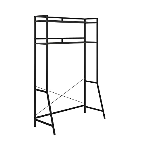 Novogratz Beverly Over-The-Bed Storage for Twin & XL Twin Beds, Black Oak