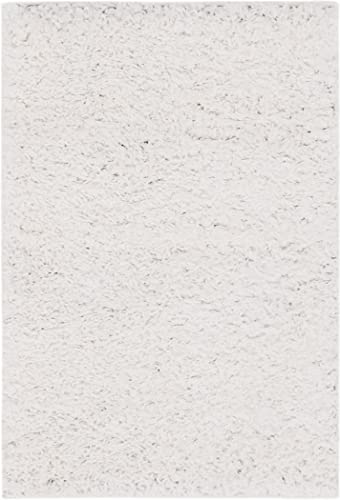 Rugs.com Zermatt Shag Collection Rug β 2' 2 x 3' White Shag Rug Perfect for Entryways, Kitchens, Breakfast Nooks, Accent Pieces