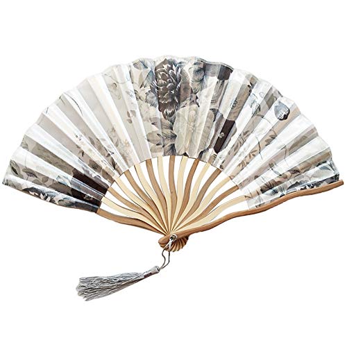 Held Hand Paper Chinese Decor Fan Party Wedding Style Fan Folding Fans Small Loud Fan (0-K, One Size)