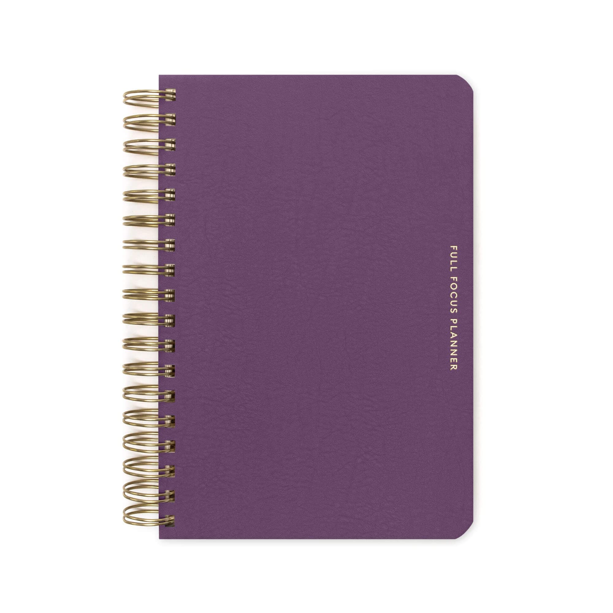 Full Focus Leather Coil Planner by Michael Hyatt - The #1 Daily Planner to Set Annual Goals, Increase Focus, Eliminate Overwhelm, and Achieve Your Biggest Goals - Hardcover (Eggplant)
