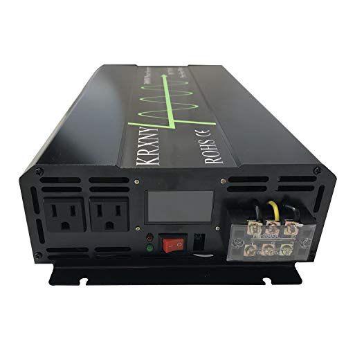 KRXNY 2000W High Efficiency Pure Sine Wave Power Inverter Converter 48V DC to 120V AC 60HZ for Off Grid Solar System