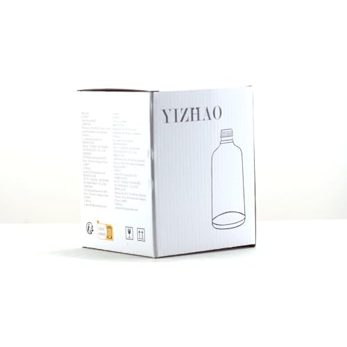 YIZHAO Black Glass Dropper Bottle 4oz, Tincture Bottles with Glass Dropper, for Essential Oils, Aromatherapy, Cosmetic, Laboratory, Pharmacy, Liquids, Travel β4 Pcs