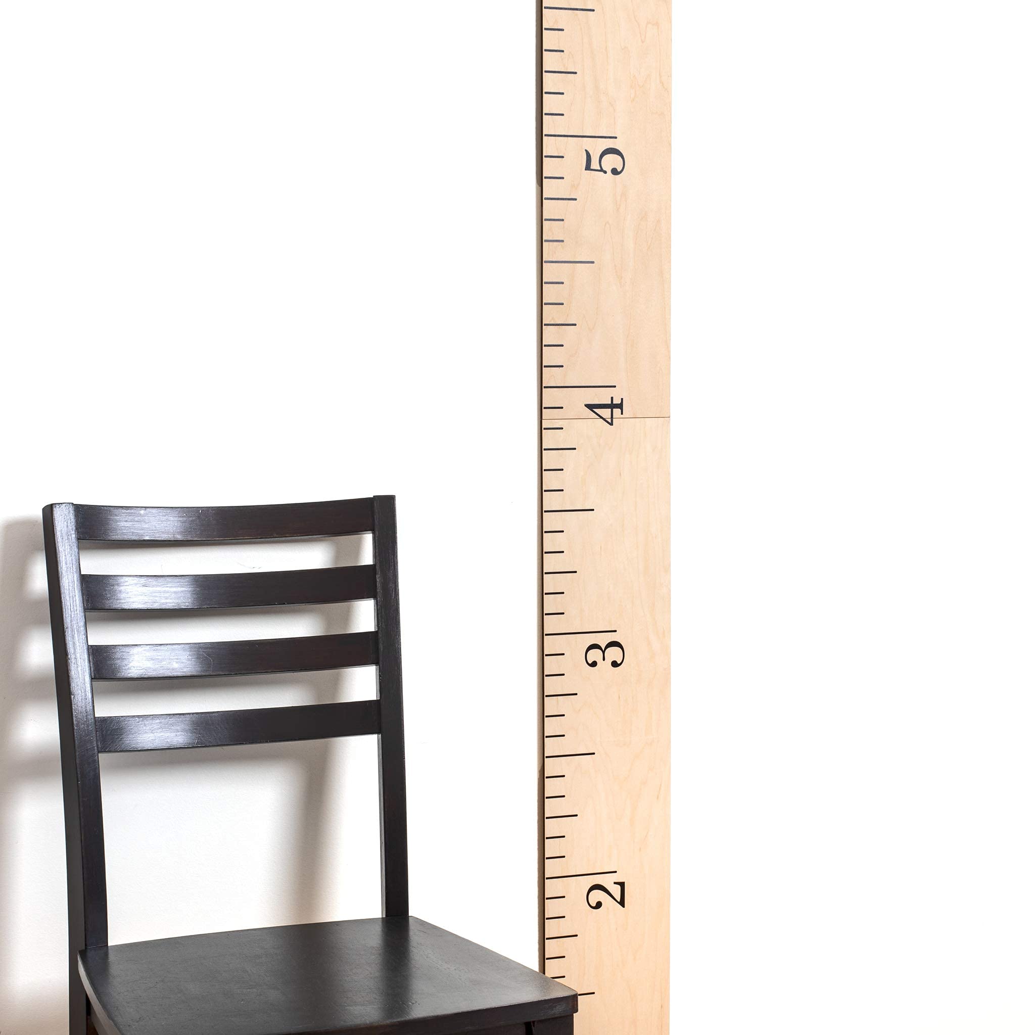 HEADWATERS STUDIO Wooden Ruler Growth Chart for Kids, Boys & Girls - Height Chart & Height Measurement for Wall - Kids Nursery Wall Decor and Room Hanging Wall Decor - Natural Schoolhouse Ruler Inches