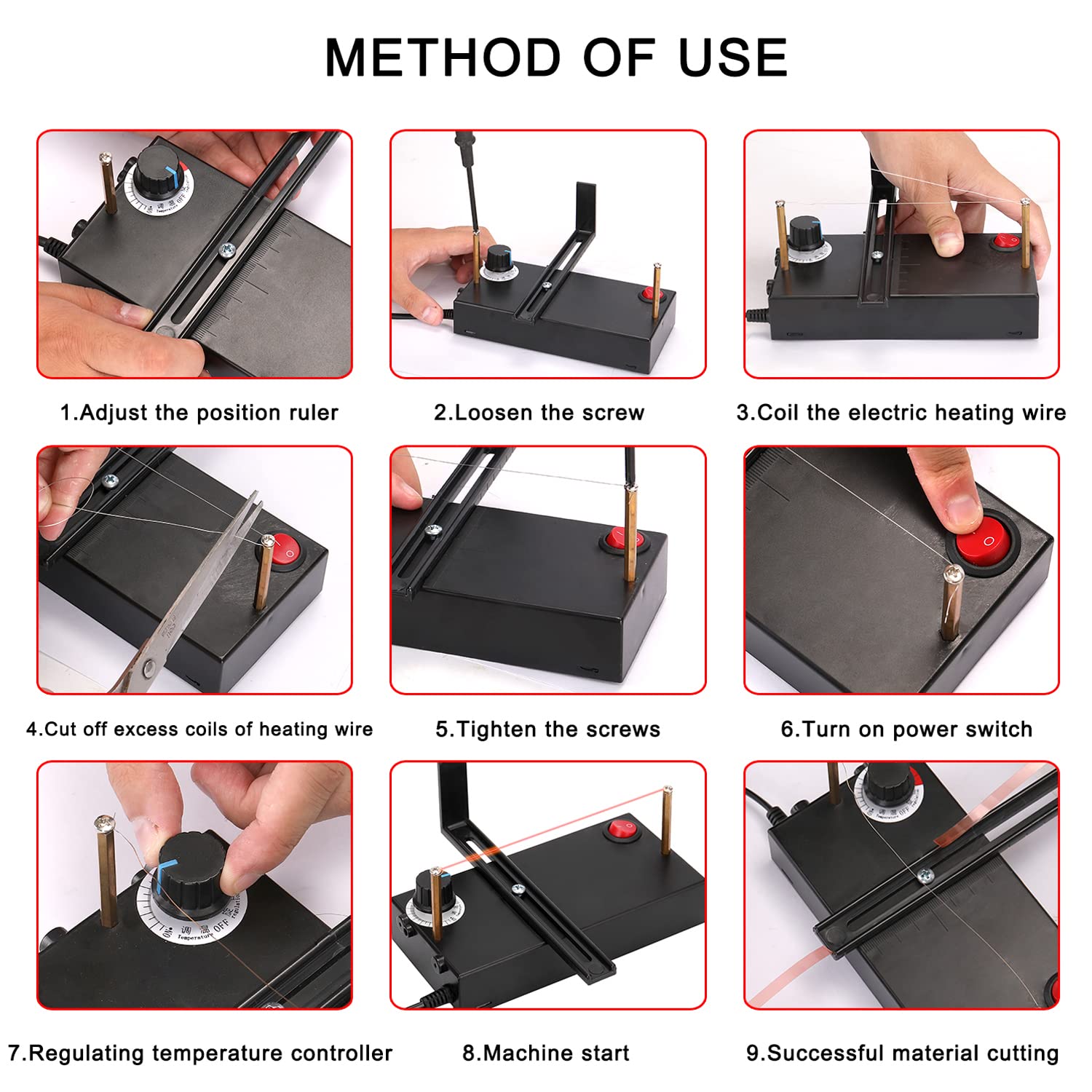 ERYUE Ribbon Cutter, Home Use Hot Ribbon Cutter Machine DIY Rope Band Craft DIY Manual Cut Tool