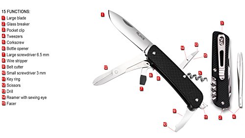 RUIKE Multifunctional Knive, Black, G10 (M31-B)