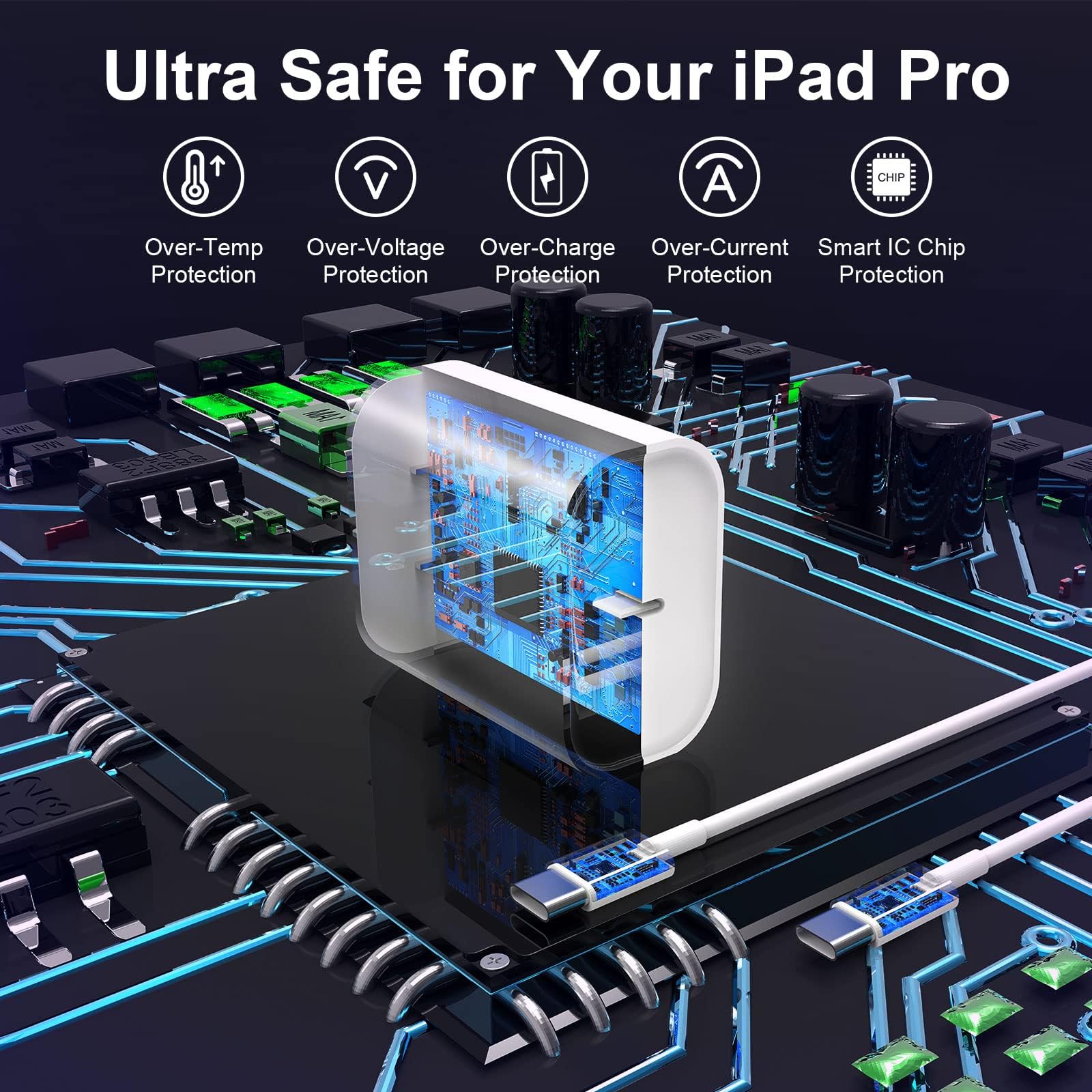 esbeecables iPhone 15 Charger, 2 Pack PD 20W USB C Wall Charger Fast Charging Block with 6FT USB C to USB C Quick Charge Data Sync Cable Cord for iPhone 15/15 Plus/15 Pro/15 Pro Max, iPad Pro/Ai/Mini