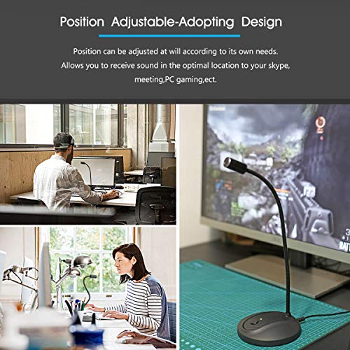 JOUNIVO USB Microphone, Computer PC Microphone with Mute Button for Streaming, Podcasting, Vocal Recording; Gaming Mic for Laptop Mac or Windows