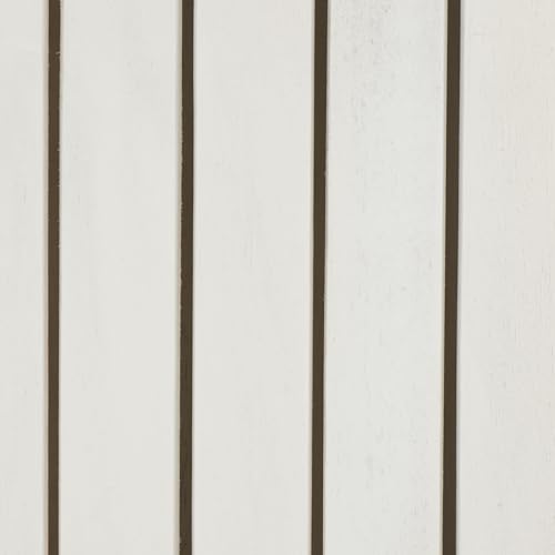 SAFAVIEH Outdoor Collection Orland White Washed Acacia Wood Slatted Tea Trolley