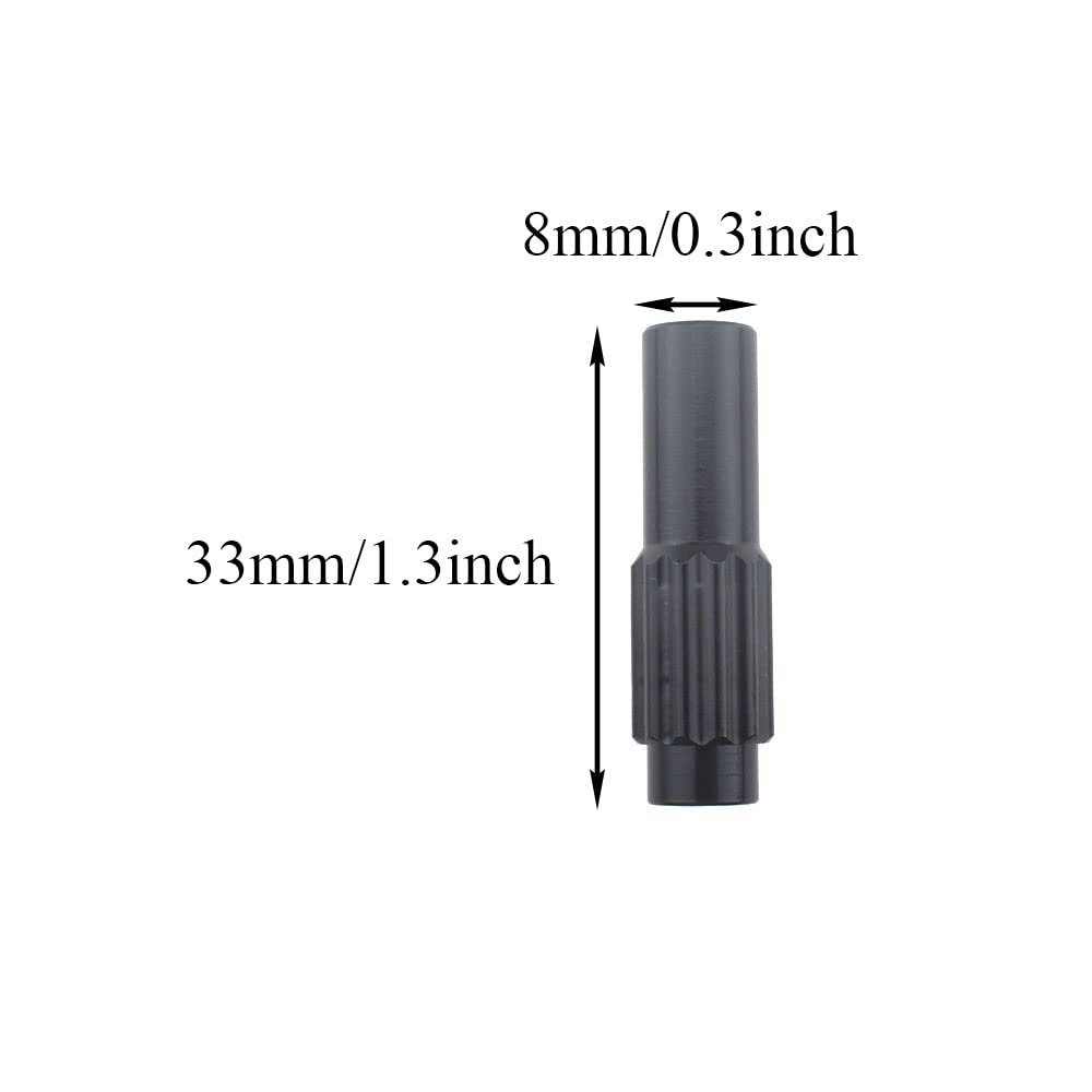 Hao Pro 33mm Length Bicycle Screw Cable Adjuster Quick Adjust Convenient Maintenance Control Tension Aluminum Clucth Brake Gear Shift Connector Black 2 PCS for DIY Mountain Bike Frame Road Bike