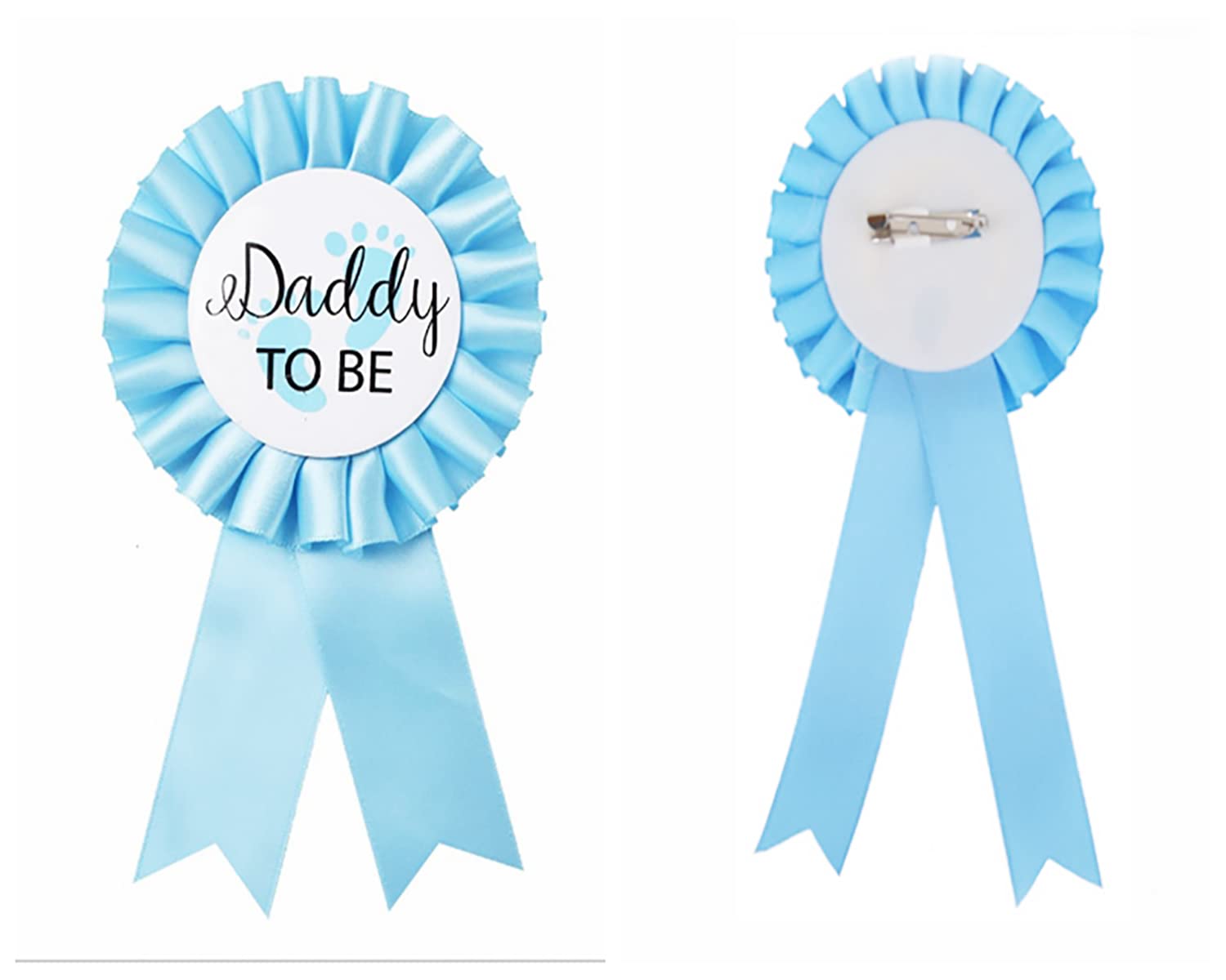 Yoinnt Sash and Badge for Boy - 'Mommy to Be' Sash and 'Daddy to Be' Pin Set, Decorations Sash, Ideal Gift for Gender Reveal/baby shower