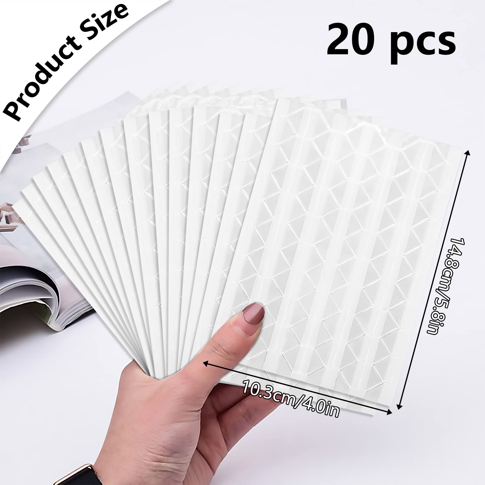 Photo Corner Sticker, 2040 Pcs Stickers Mounting Corners, Self-Adhesive Photo Corners for DIY Scrapbooking, Memory Books and Picture Album(Clear)