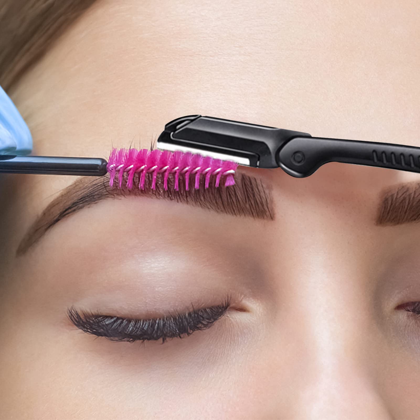 Jawflew Eyebrow Razor, 3 in 1 Eyebrow Kit, Eyebrow Trimmers Set for Women and Men, Including Brow Razors Trimmer, Eyebrow Comb, Eyebrow Scissors