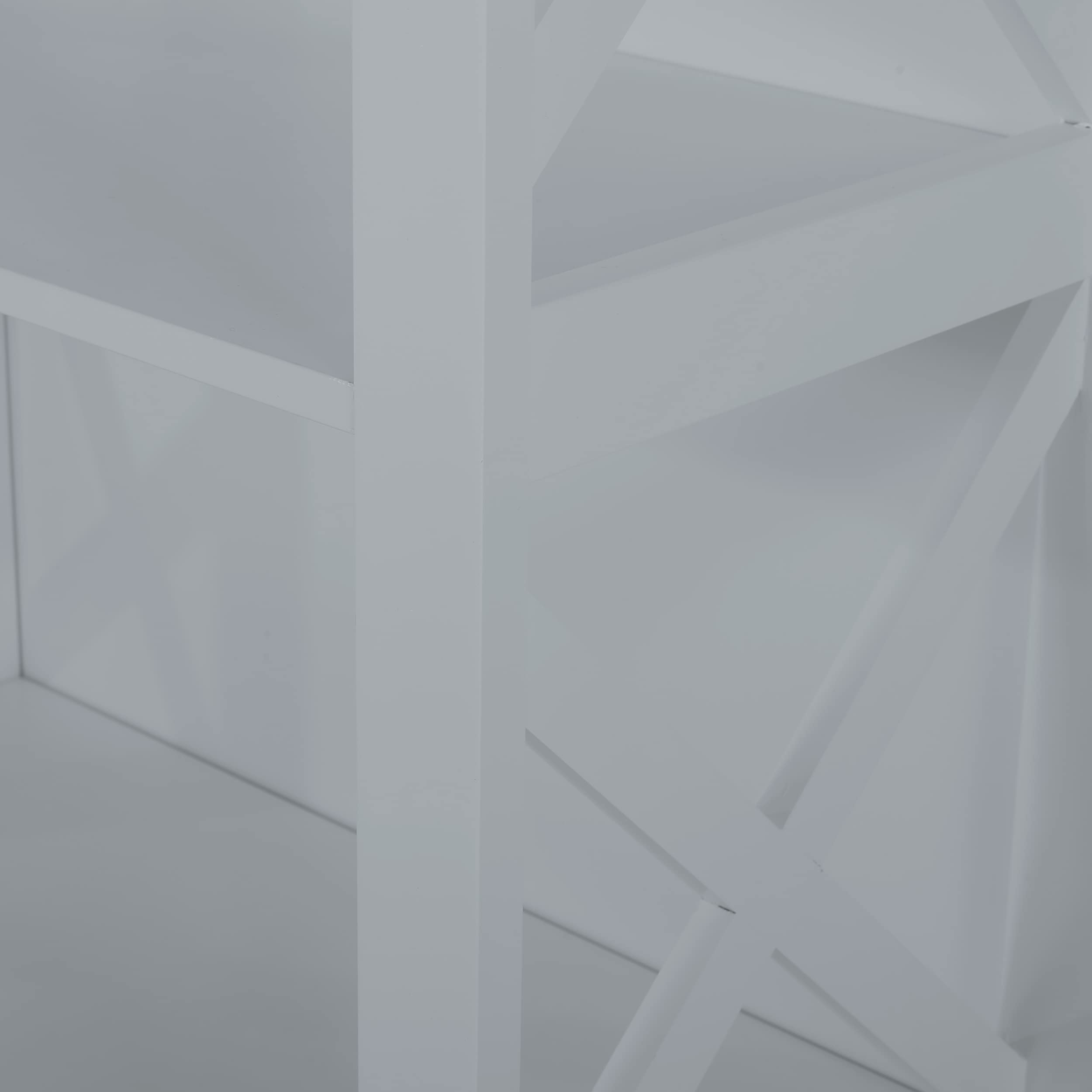 Rustic Bathroom Storage Cabinet with 2 Drawers, White