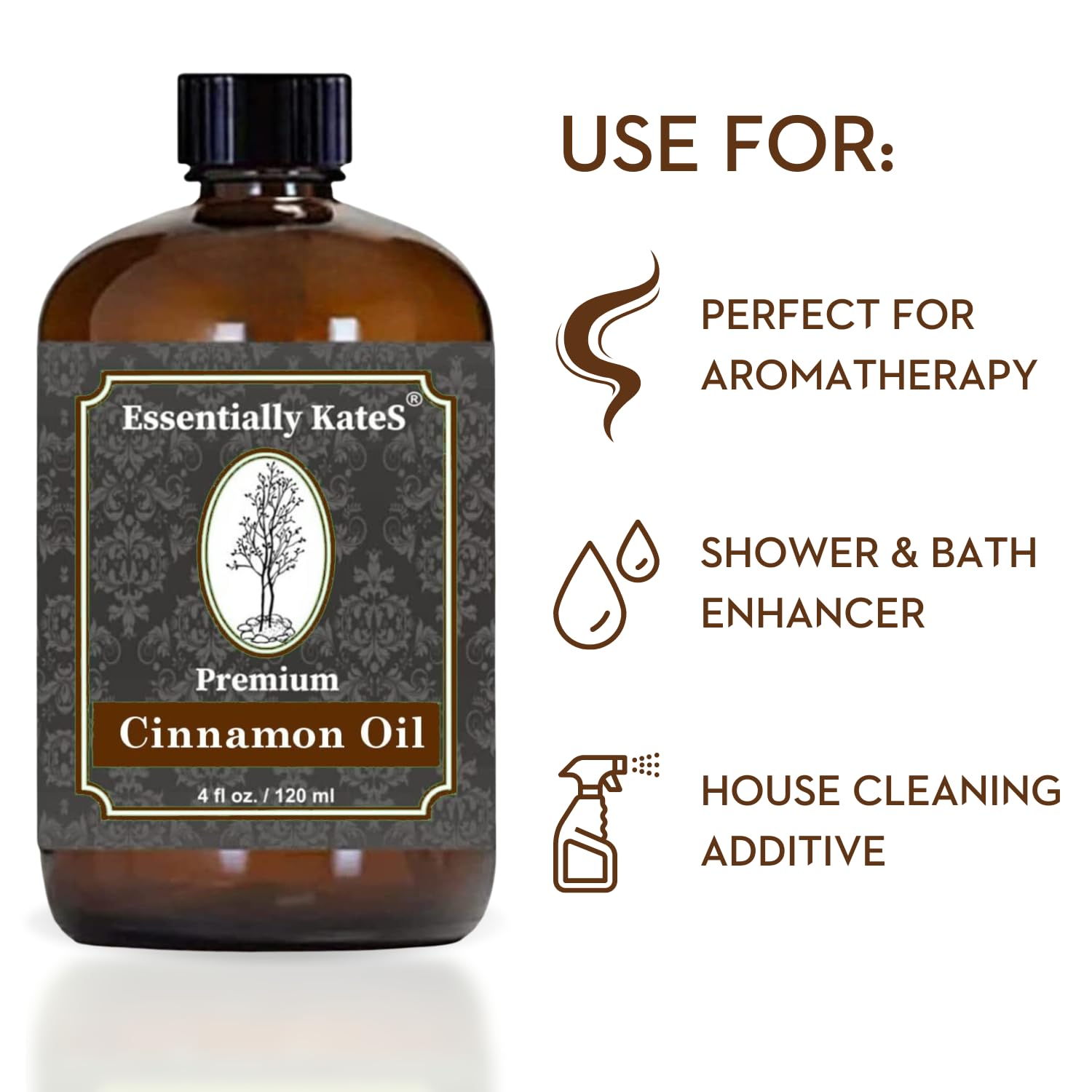 Essentially KateS Orange Essential Oil 4 oz - 100% Natural Therapeutic Grade - Skin Care, Moisturizer, Aromatherapy, Air Freshener, Diffuser, Household Cleansing Solution, Kitchen Use, Wood Polisher