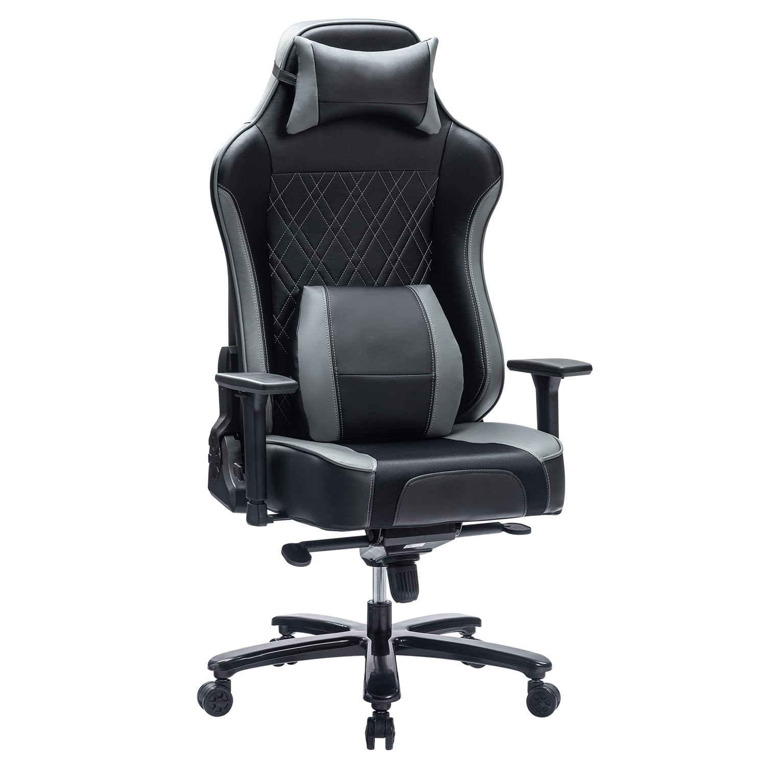 Fantasylab 400lb Gaming Chair Big and Tall Gaming Chair Breathable Computer Chair, 3-D Adjustable Armrest Air-Cooling System Heavy Duty Metal Base