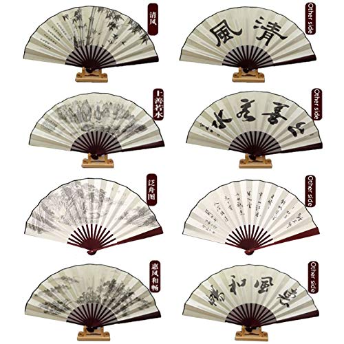 Folding Fan Chinese Style Hand Held Folding Silk Fan for Wedding Event and Party Supplies Folding Fan Hand Fan (3) (2)