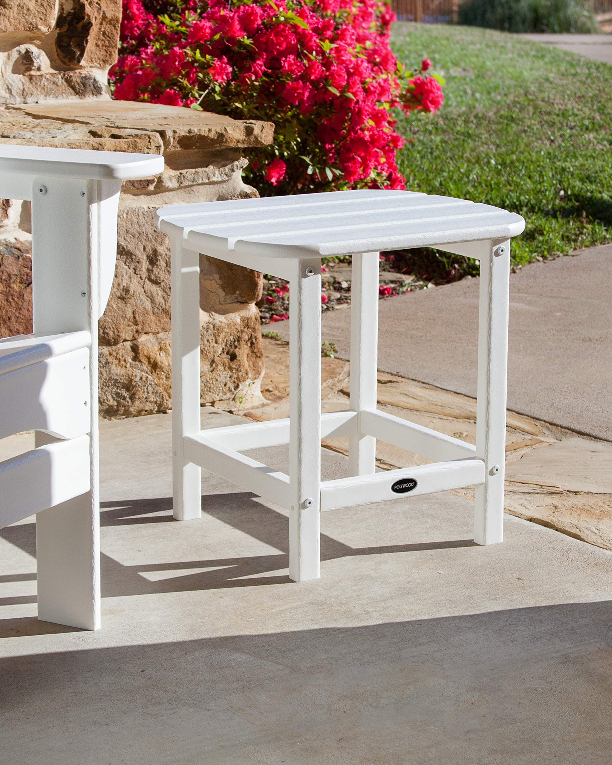 POLYWOOD SBT18GY South Beach 18" Outdoor Side Table, Slate Grey
