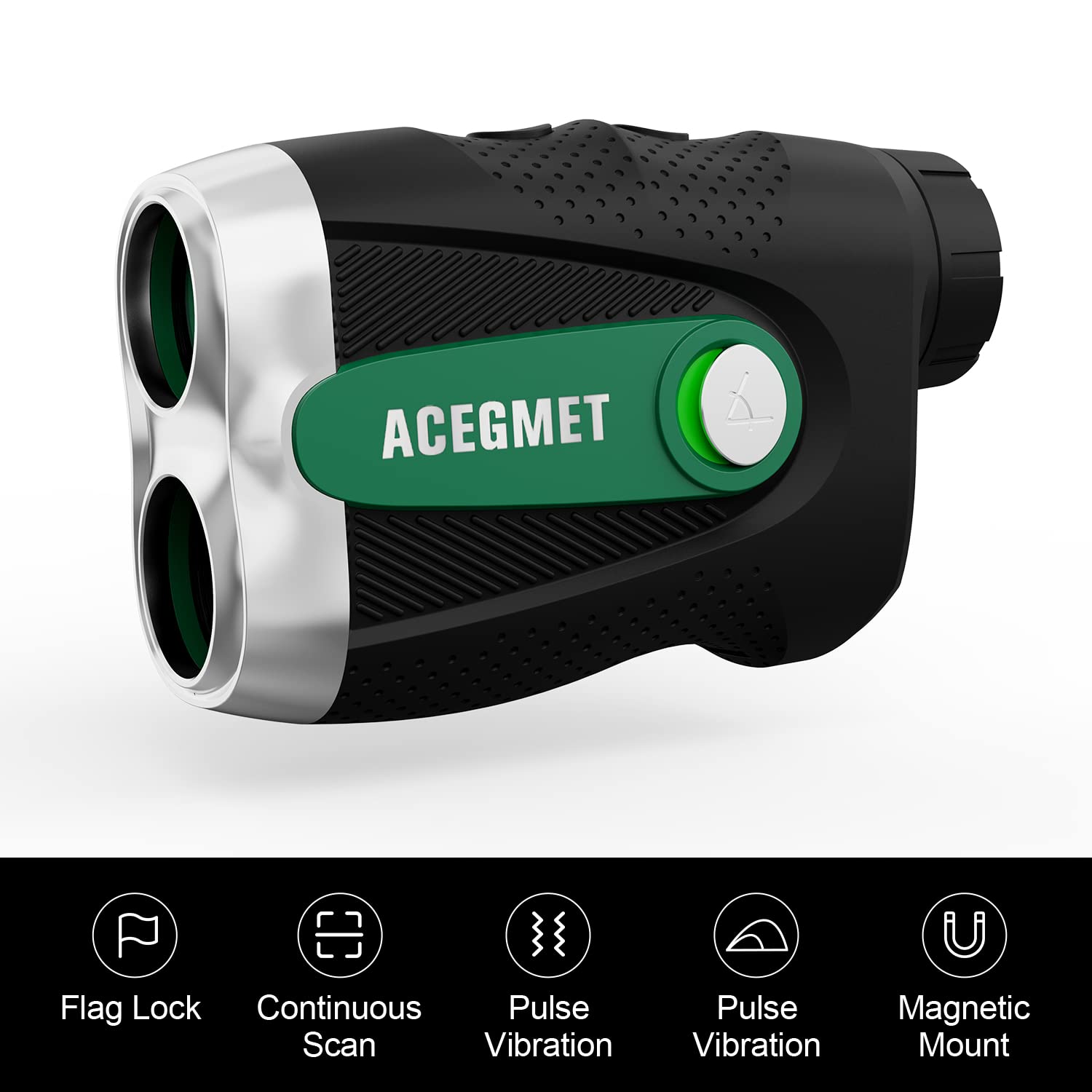 Golf Rangefinder, ACEGMET Golf Rangefinder with Slope ON/Off, Magnetic Mount, Flag Lock Pulse Vibration Range Finder 650 Yd Range Finder Golfing USB Charging, 6X Magnification Golf Accessories for Men