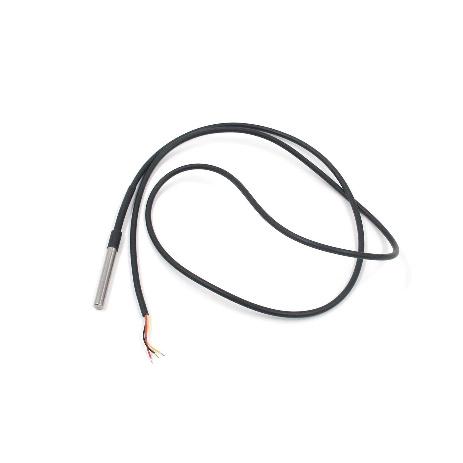 FarBoat 5Pcs DS18B20 Temperature Probe Thermometer Waterproof Sensor Digital Thermal Temp with Heat Resistance Thermal Cable(1M/39inc)