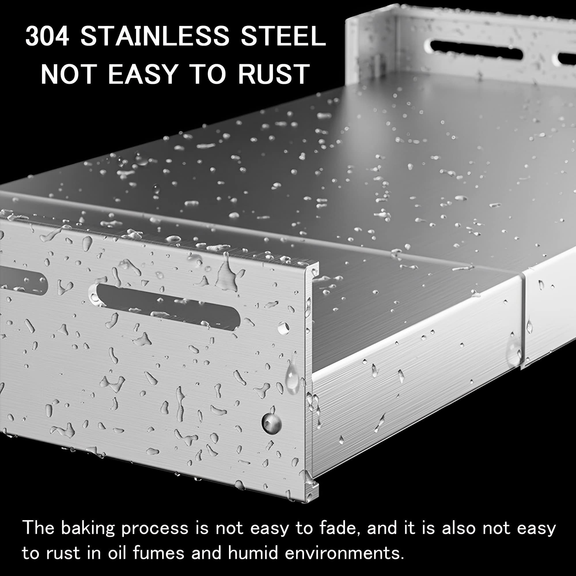 ECHLI Retractable Stainless Steel Wall Rack, Commercial Storage Rack, countertop Multifunctional Storage Bracket, Kitchen Seasoning Rack for Electric Oven Microwave (16-25.5 Brushed Nickel)