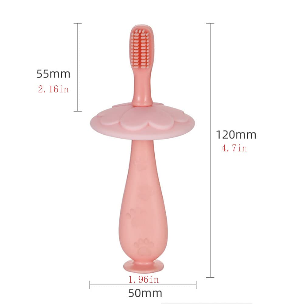 Yamadura Toddler Training Toothbrush,That Gently Clean and Stimulate Your Little One's Gums and Teeth,Made from 100% Food Grade Silicone (Green)