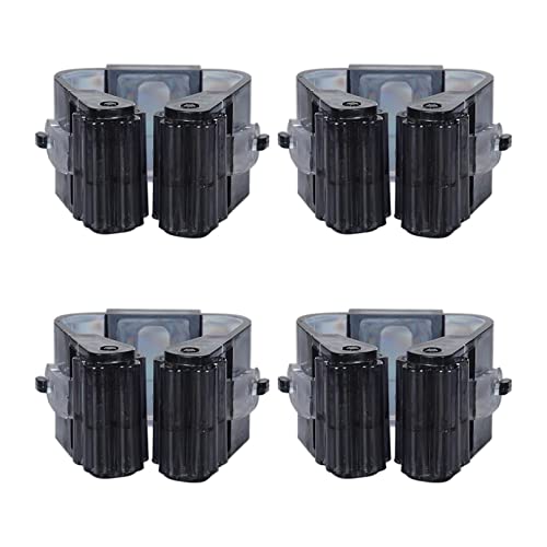 ILJNDTGBE 4 Pack Mop and Broom Holder Wall Mount,Broom Holder Wall Mount self Adhesive,Broom Organizer Wall Mount for Cleaning Room Garden House Kitchen Bathroom Closet Organization (White)