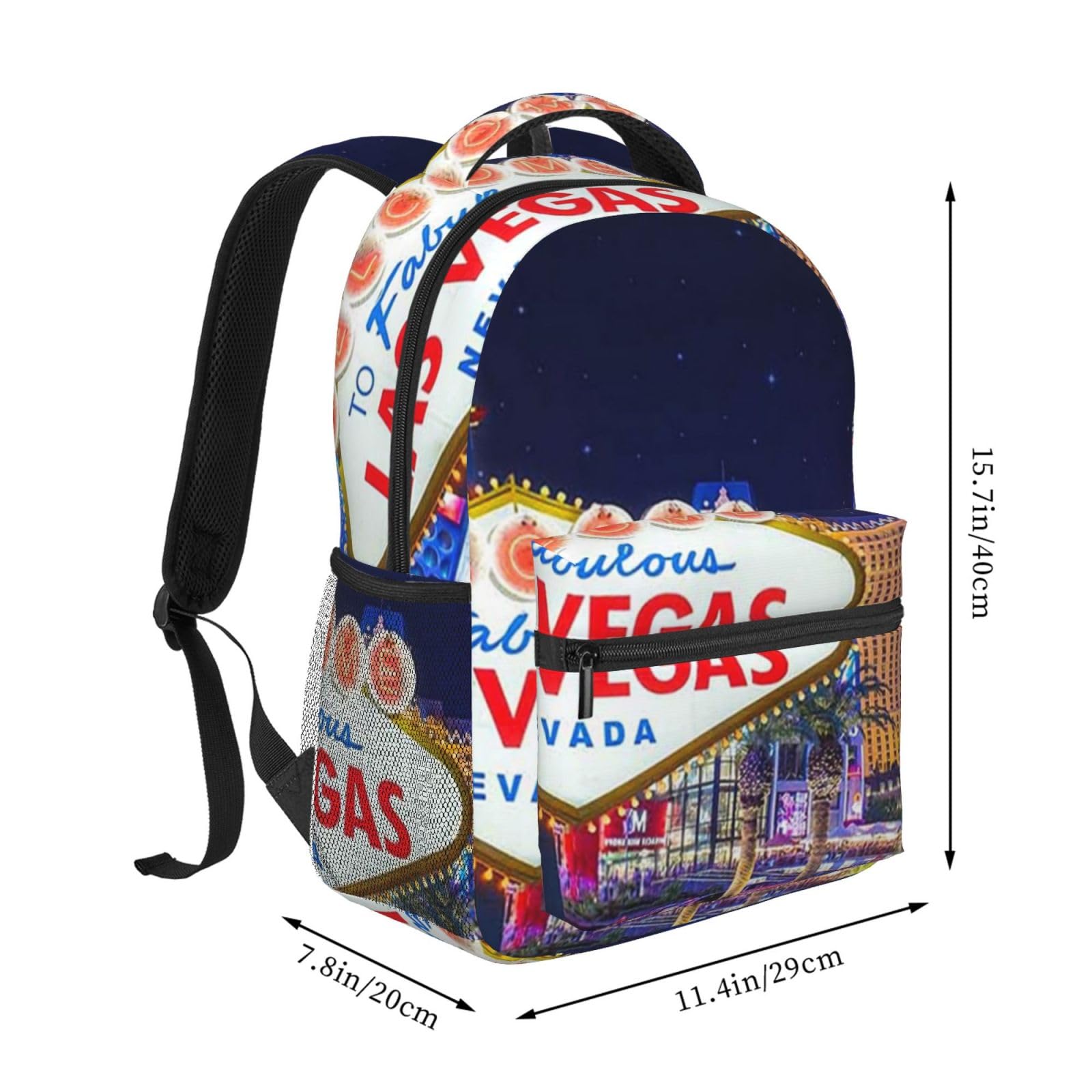 GifRan Las Vegas Night City Laptop Backpack Travel Backpack Casual Backpack Lightweight backpack Business backpack