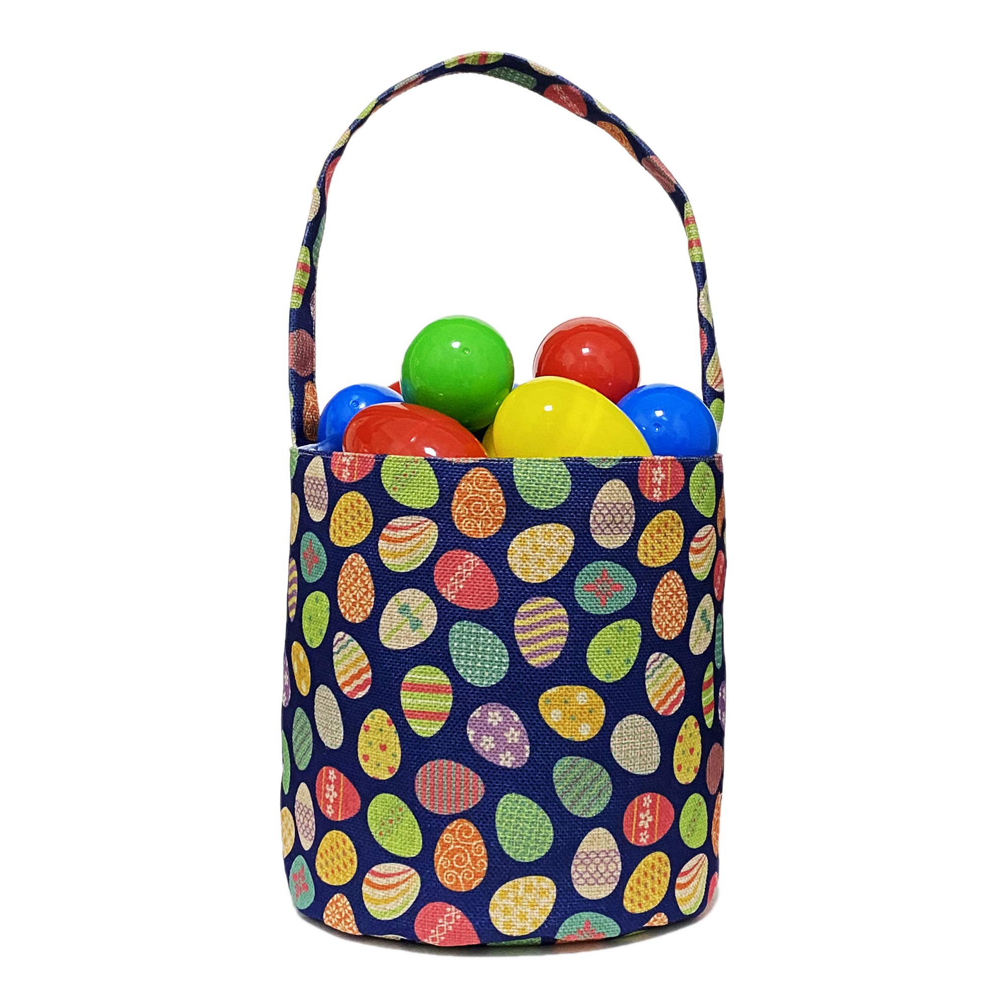 ETIUC Easter Eggs Basket for Kids Easter Eggs Hunt Bag Carrying Candy Gifts Bag Toys Bucket Burlap Linen Tote Easter Decorations