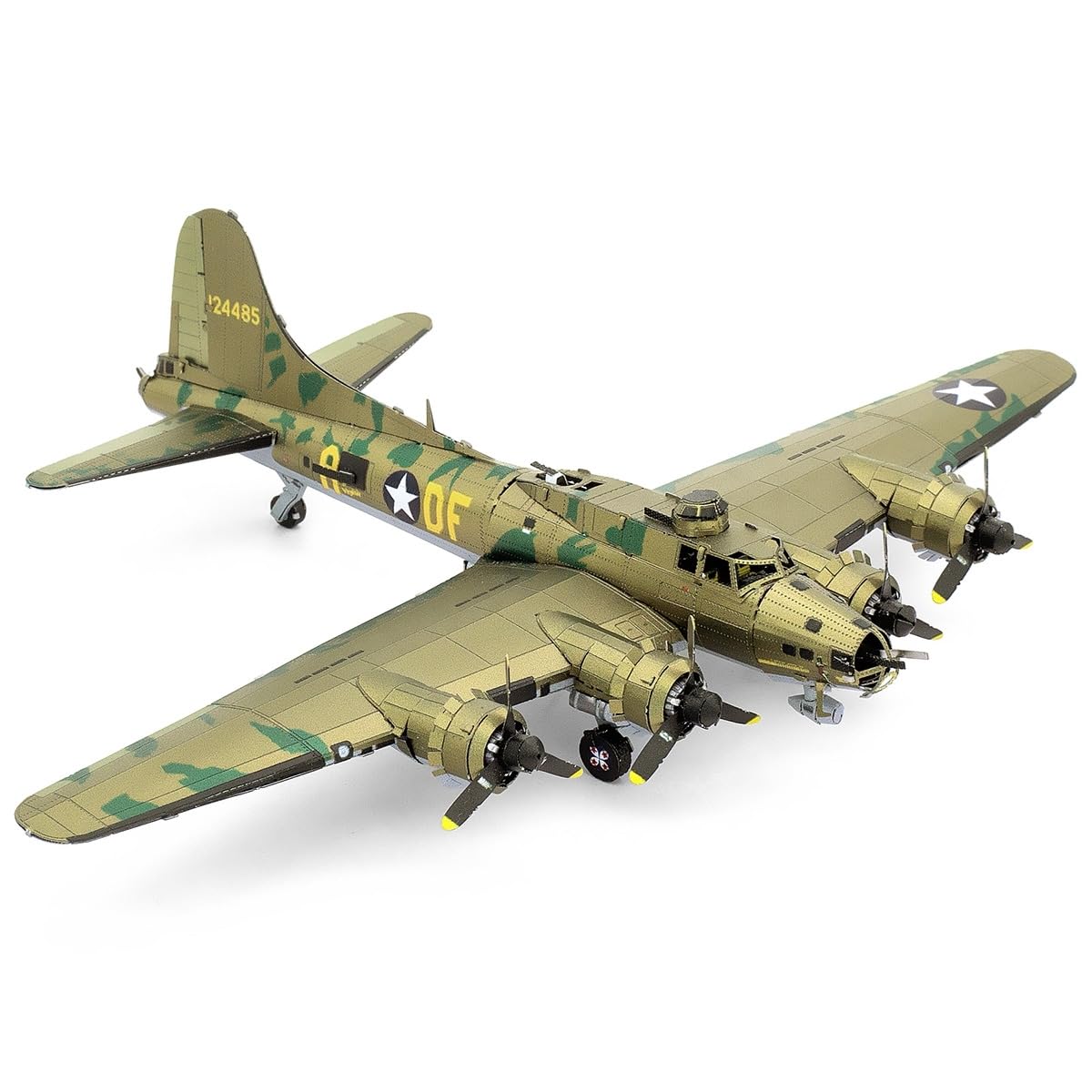 Fascinations Metal Earth B-17 Flying Fortress Color 3D Metal Model Kit Bundle with Tweezers