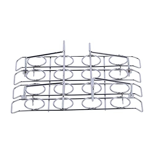 Ice Cream Cone Cupcake Baking Rack, 16 Cavities Stainless Steel Ice Cream Display Desktop Stand Tray DIY Cooling Rack for Kids Birthday Afternoon Tea Party
