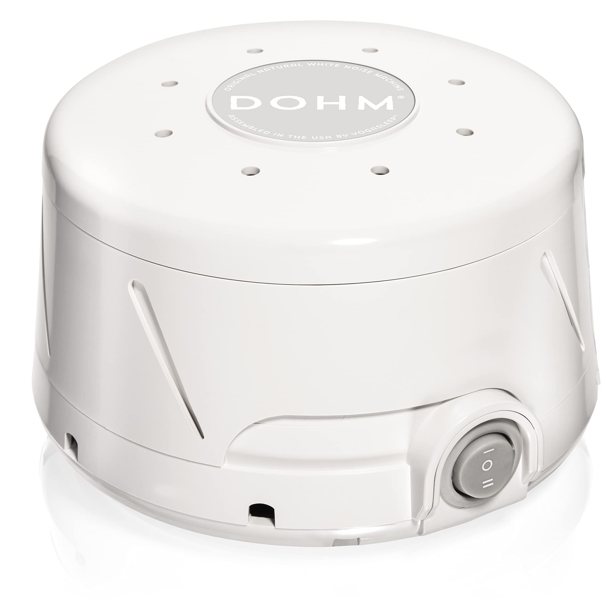 Yogasleep Dohm Classic (White) White Noise Machine + Travel Case, Sound Machine, Soothing Natural Sound from a Real Fan, Noise Cancelling, Sleep Therapy, Office Privacy, Travel