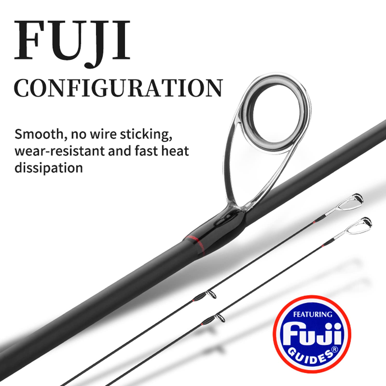 GOOFISH® Solid Nano Blank Series,Lightweight Ultra Light Fishing Rod,6.0'(180cm) Fuji Setting Two Tip Action Trout Bass Spinning Rods