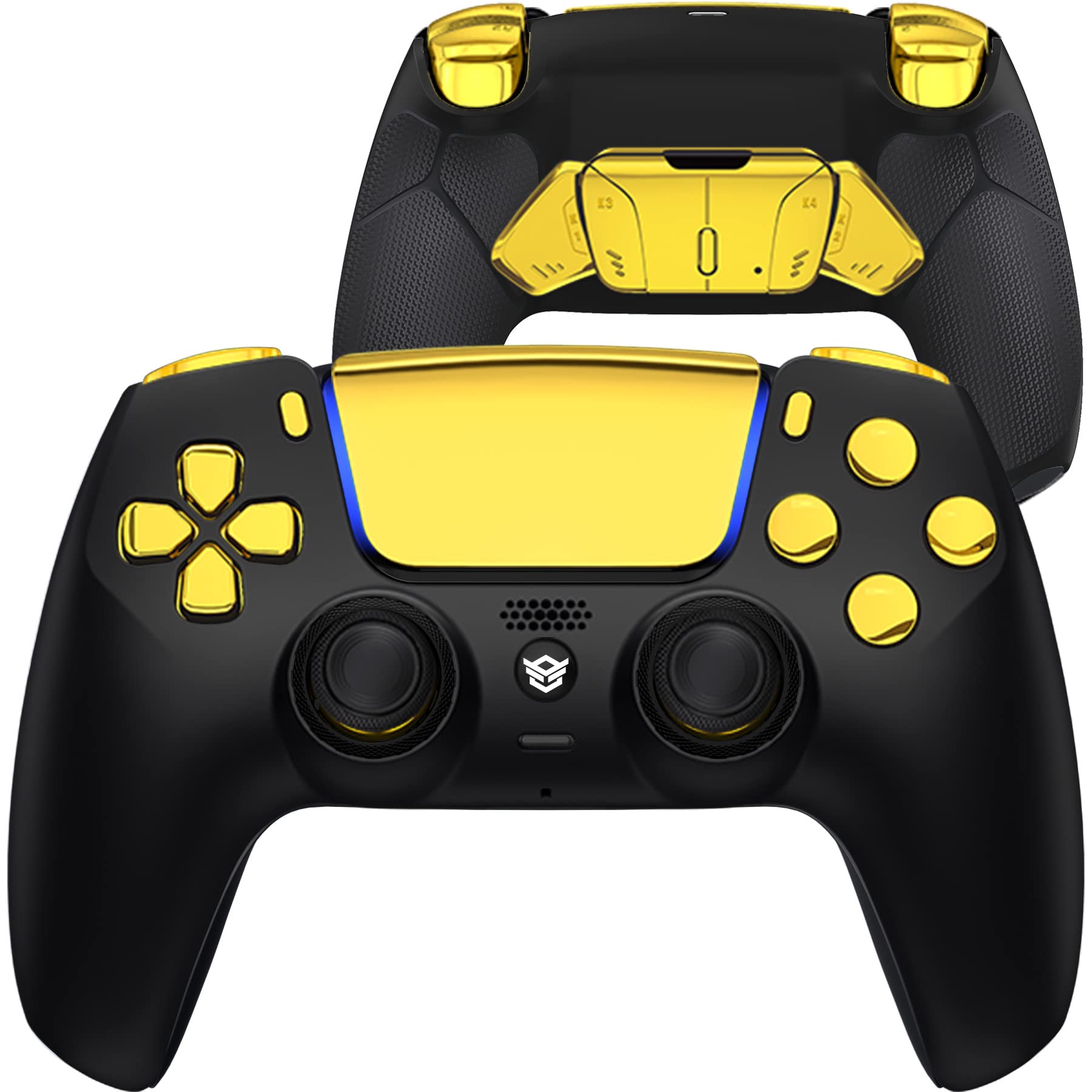 HEXGAMING RIVAL PRO Controller 4 Mappable Paddles & Interchangeable Thumbsticks & Hair Triggers Compatible with ps5 FPS Gamepad - Black Red