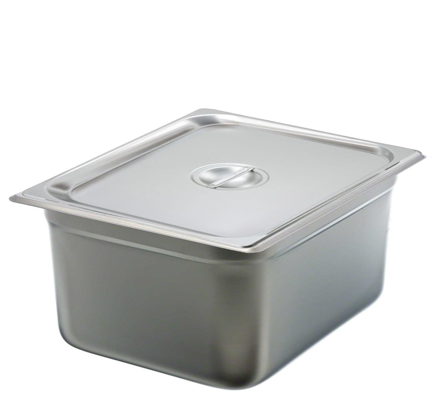 Tiger Chef 6-inch 1/2 Half-Size 22 Gauge Stainless Steel Anti-Jam Steam Table Pan with Lid