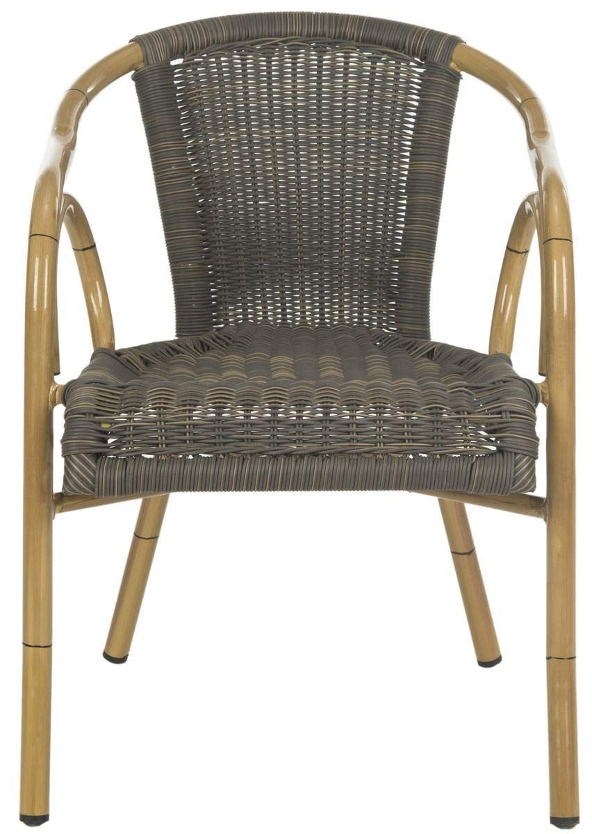 SAFAVIEH Outdoor Living Collection Dagny Wicker Arm Chairs