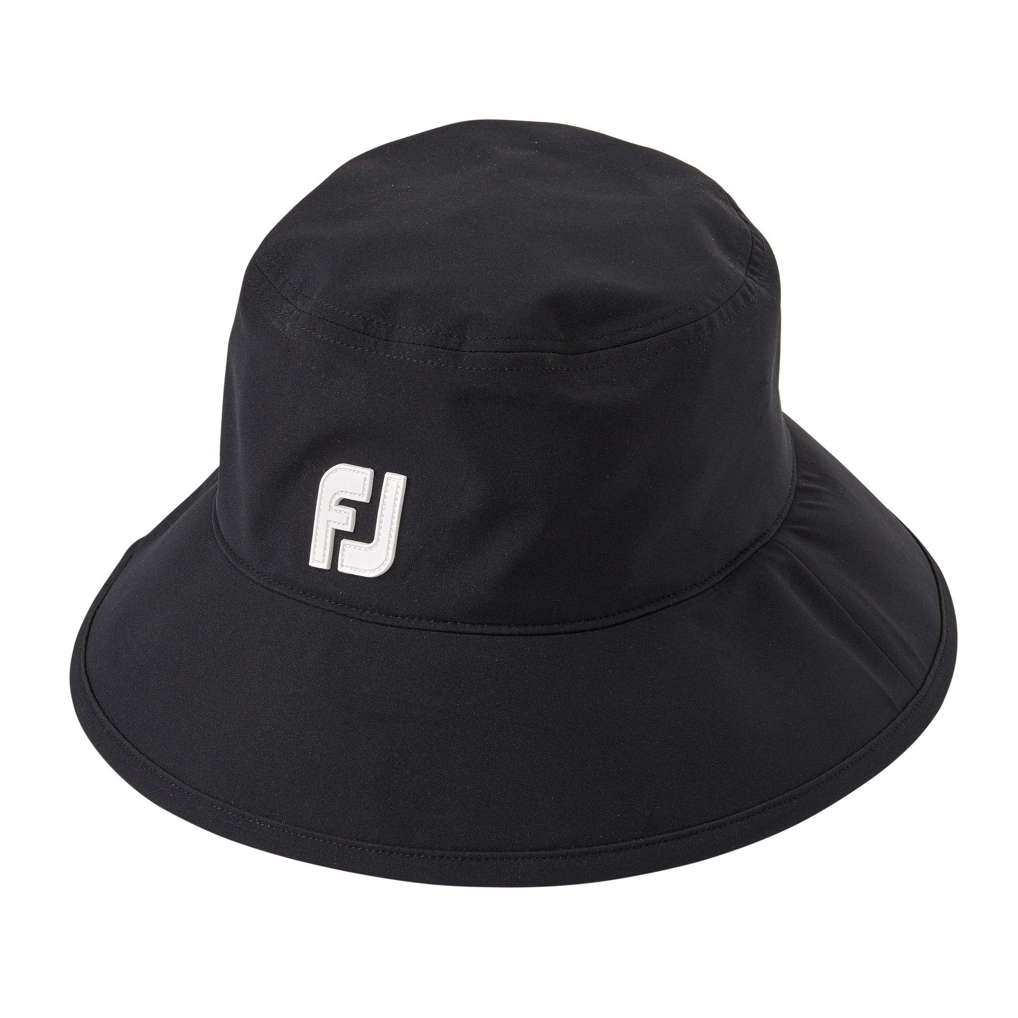 FootJoy DryJoys Tour Black Rain Bucket Hat, Large-X-Large