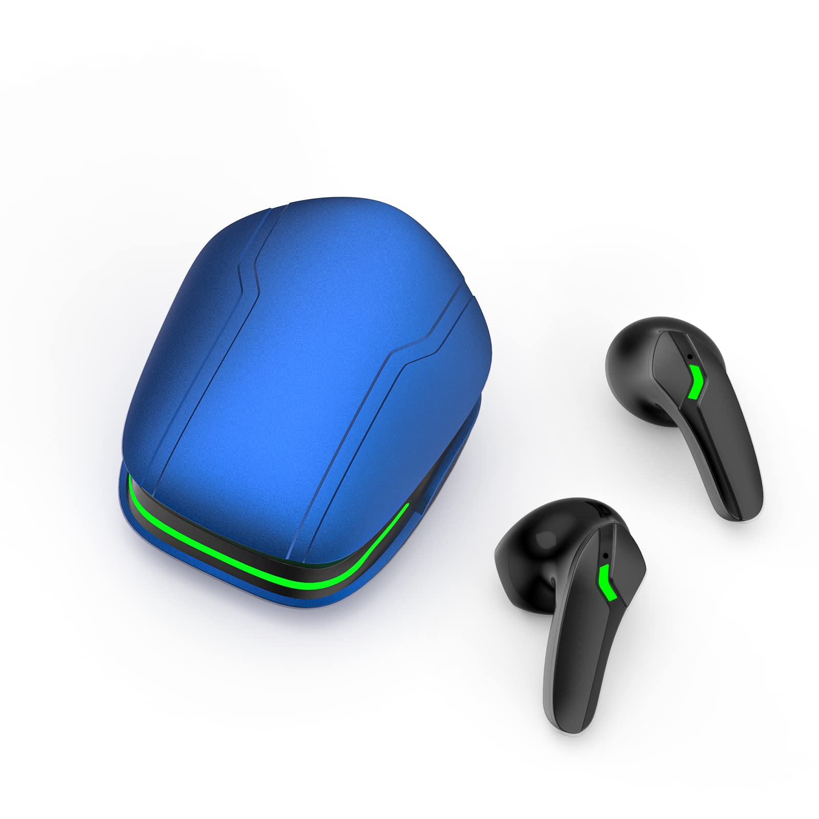 ZBC Earbuds Wireless Bluetooth in-Ear Headphones with 4 Microphones ENC Noise Cancelling Clear Calls Wireless Ear Buds 30H Playback IPX5 Waterproof Sports Stereo Earphones for iPhone Android (Blue)
