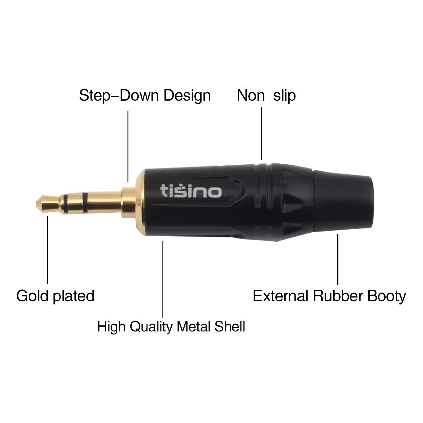 TISINO Dual XLR to 3.5mm Stereo Mic Cable, 2 XLR Female to 1/8 Inch Mini Jack Y-Splitter Breakout Lead Microphone Cord - 10 feet